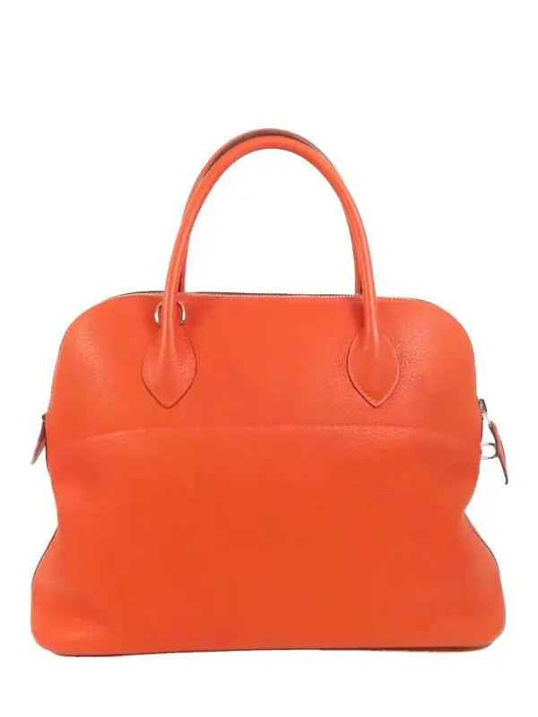 Hermès Bolide Clemence Leather Tote Bag - Orange