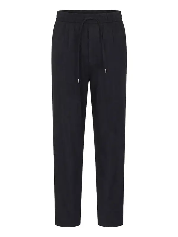 BRIGLIA 1949 Drawstring Waist Flannel Trousers - Blue