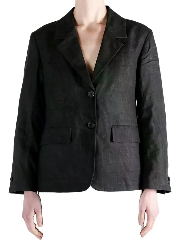 MARGARET HOWELL Notch-lapel Flap-pocket Jacket - Black