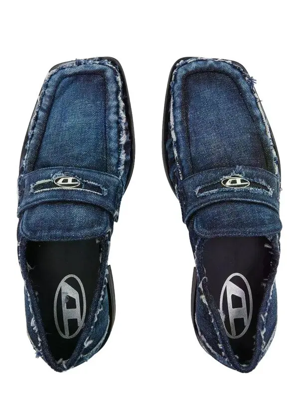 DIESEL® Distressed Denim Loafers - Blue