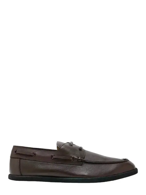 THE ROW Almond-toe Boat Shoes - Brown