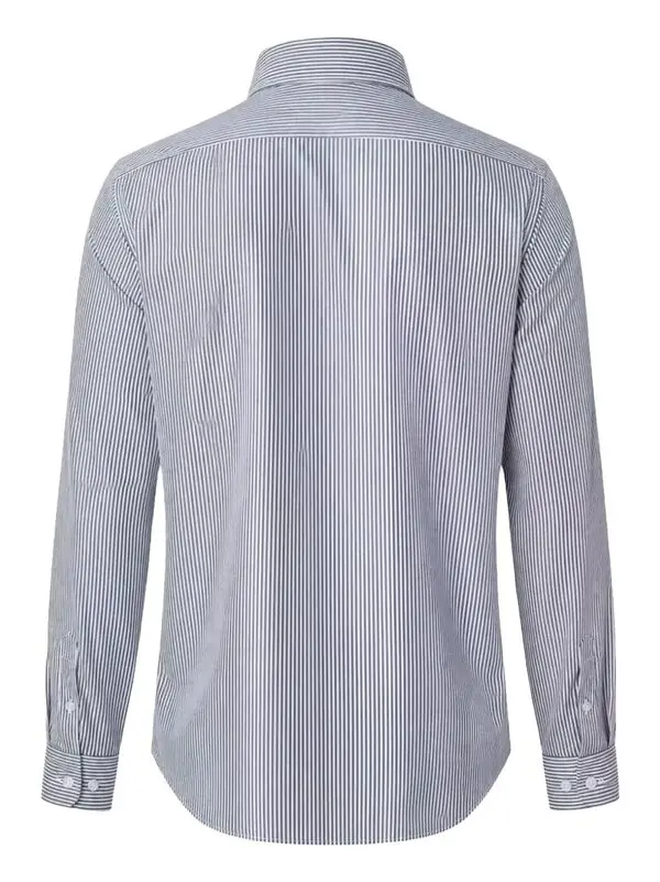 Corneliani Vertical-stripe Long-sleeve Shirt - Grey