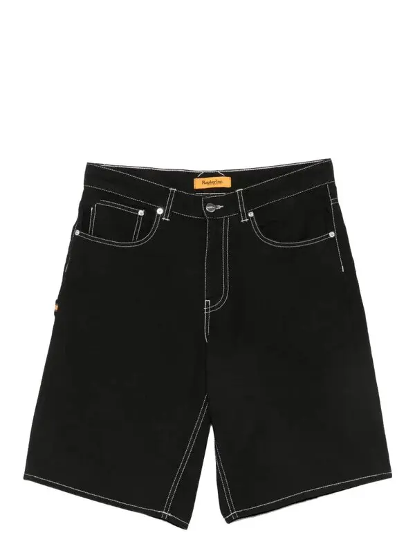 REPLAY Contrast Stitch Shorts - Black