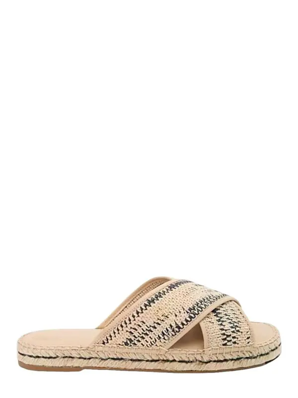Tommy Hilfiger Woven Crossover Espadrilles - Neutrals