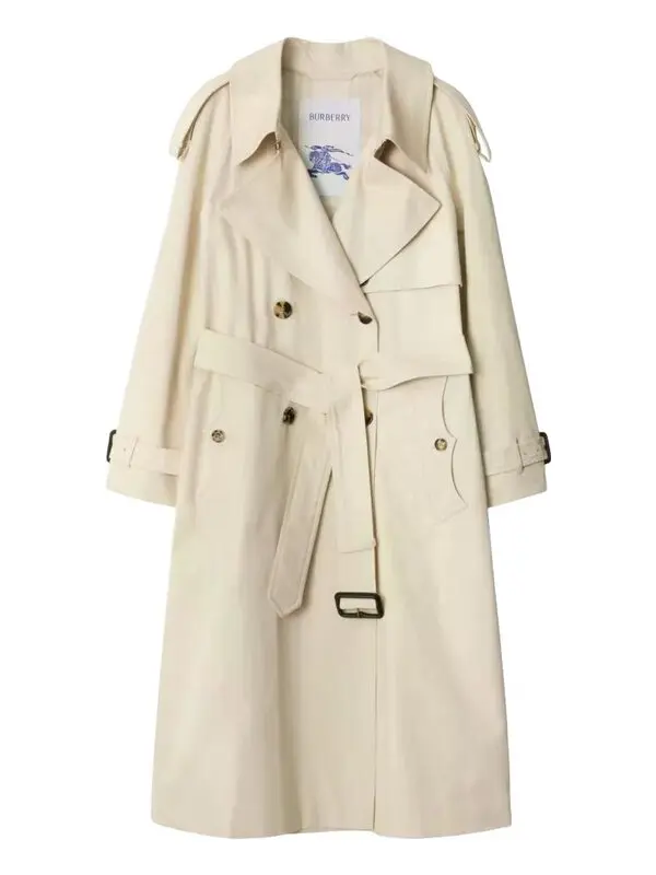Burberry Long Gabardine Fitzrovia Trench Coat - Neutrals