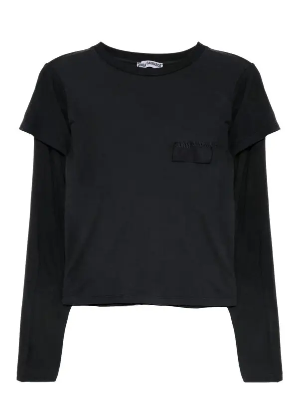 SONIA CARRASCO Logo-embroidered T-shirt - Blue