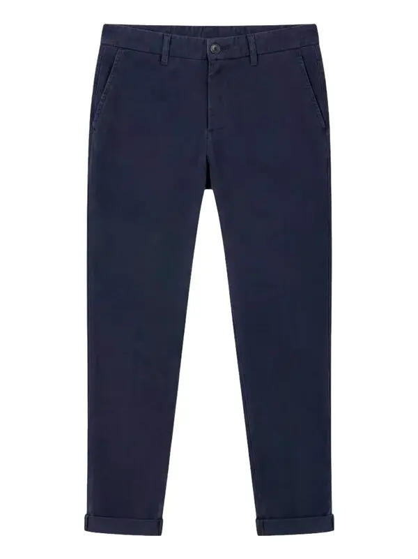 MASON'S Torino Flex Logo-embroidered Trousers - Blue