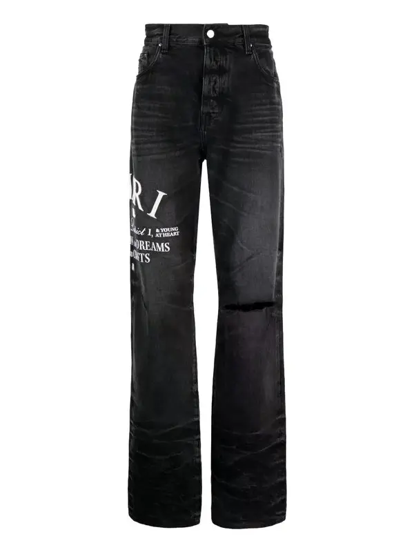 Amiri Arts District Straight-leg Jeans - Black