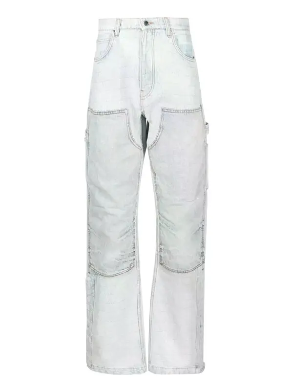Amiri Jacquard Straight-leg Carpenter Jeans - Blue