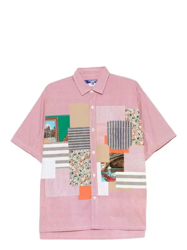 Junya Watanabe Patchwork Gingham Shirt - Red