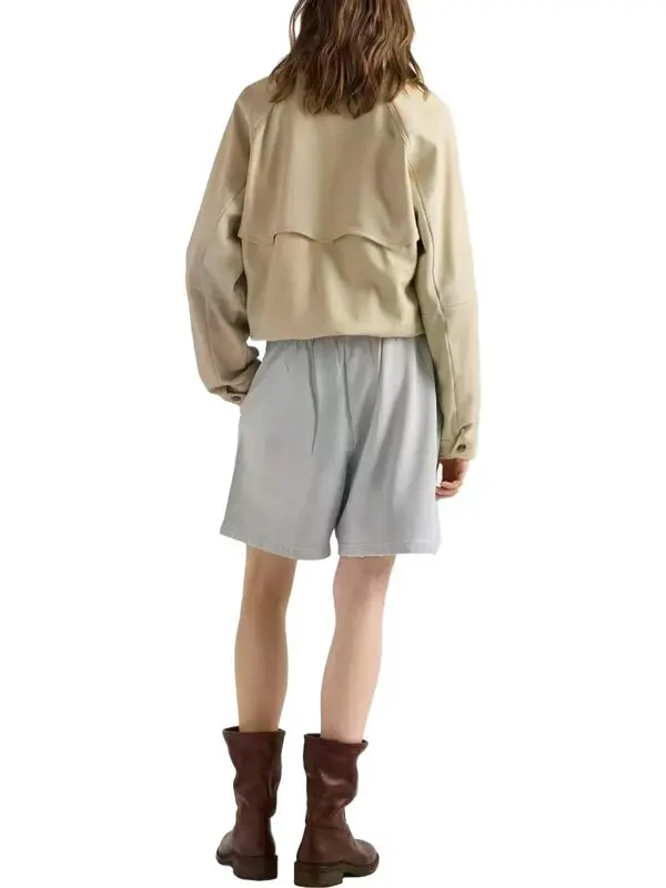 Prada Nappa Leather Blouson Jacket - Neutrals
