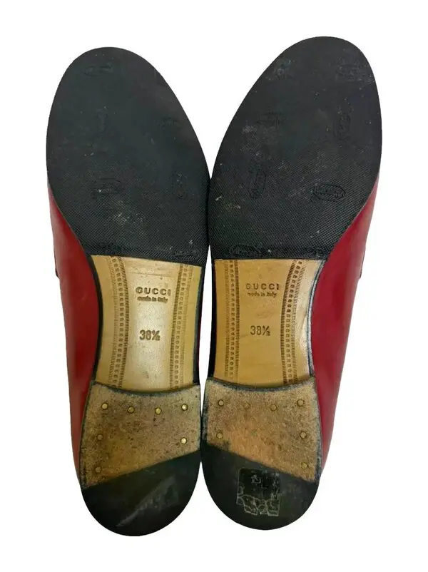 Gucci Jordaan Horsebit Loafers - Red