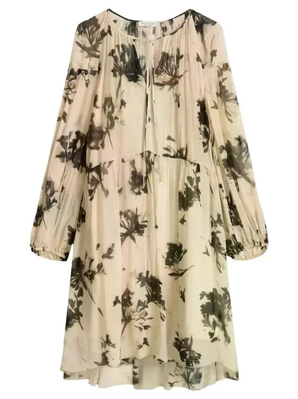 Marc O'polo Floral Print Tiered Dress - Neutrals