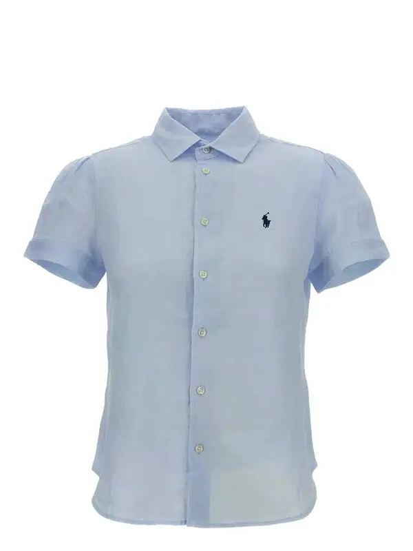 Polo Ralph Lauren Embroidered Logo Short-sleeved Shirt - Blue