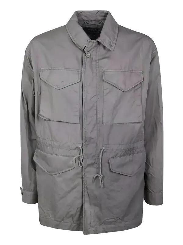 Comme Des Garçons Drawstring-waist Multi-pocket Jacket - Grey