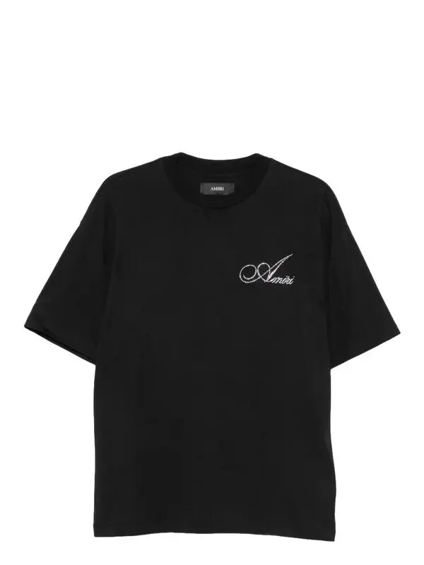 Amiri Crystal-embellished Logo T-shirt - Black