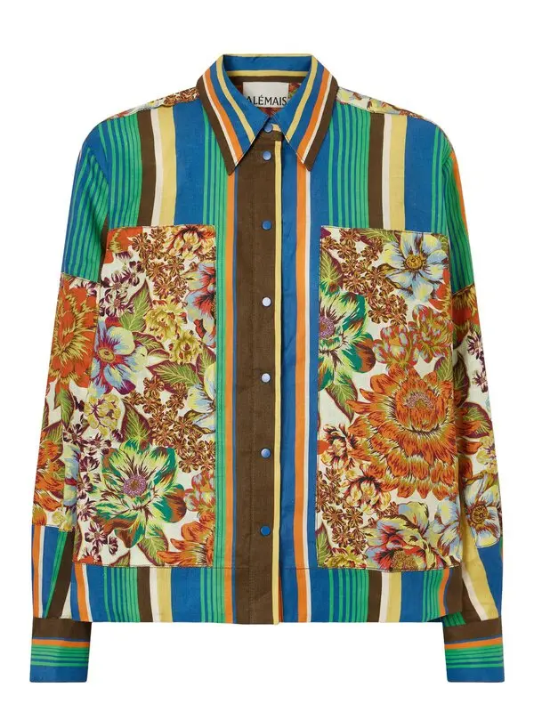 ALEMAIS Charlie Printed Linen Shirt - Multi