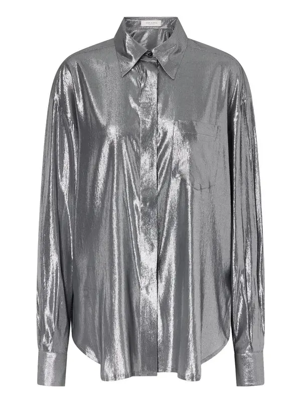 Giuliva Heritage Carmen Satin Shirt - Silver