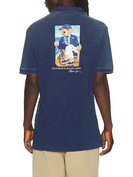 Polo Ralph Lauren Short Sleeve Mesh Novelty Bear Polo - Medium Indigo