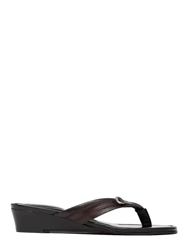 Paloma Wool Buckle-detail Wedge Sandals - Brown