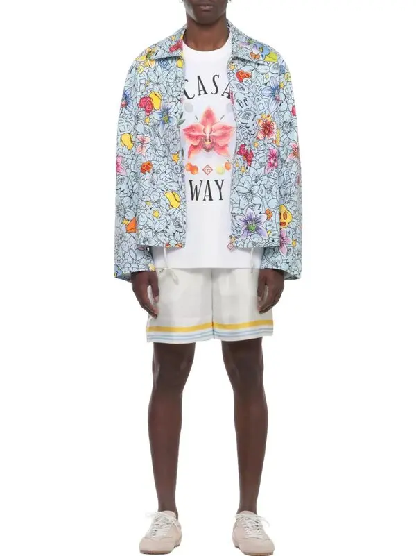 Casablanca Graphic-print Zip-up Jacket - Blue