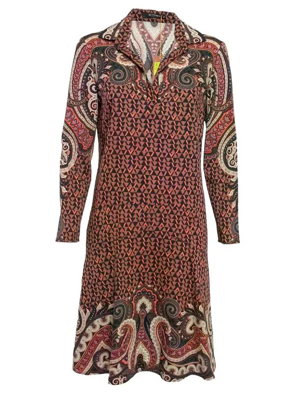 Etro Paisley-print Mini Dress - Orange