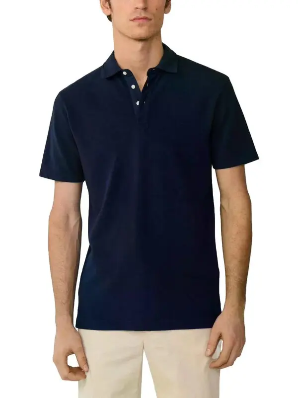 HACKETT LONDON Piqué-knit Polo Shirt - Blue