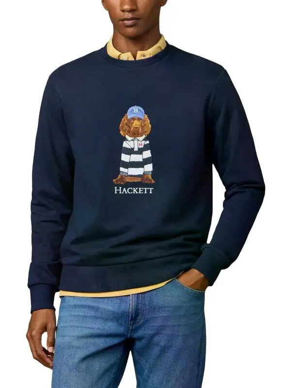 HACKETT  Heritage Harry Embroidered Sweatshirt - Blue