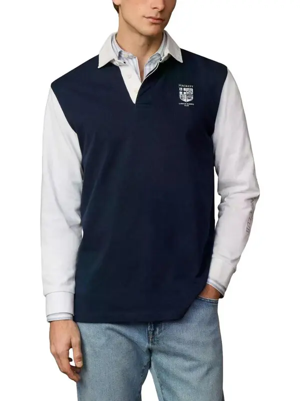 HACKETT LONDON Long-sleeve Polo Shirt - Blue