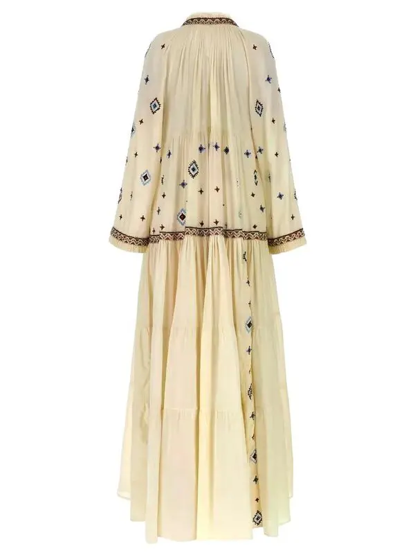 FORTELA Arsia Embroidered Maxi Dress - Neutrals