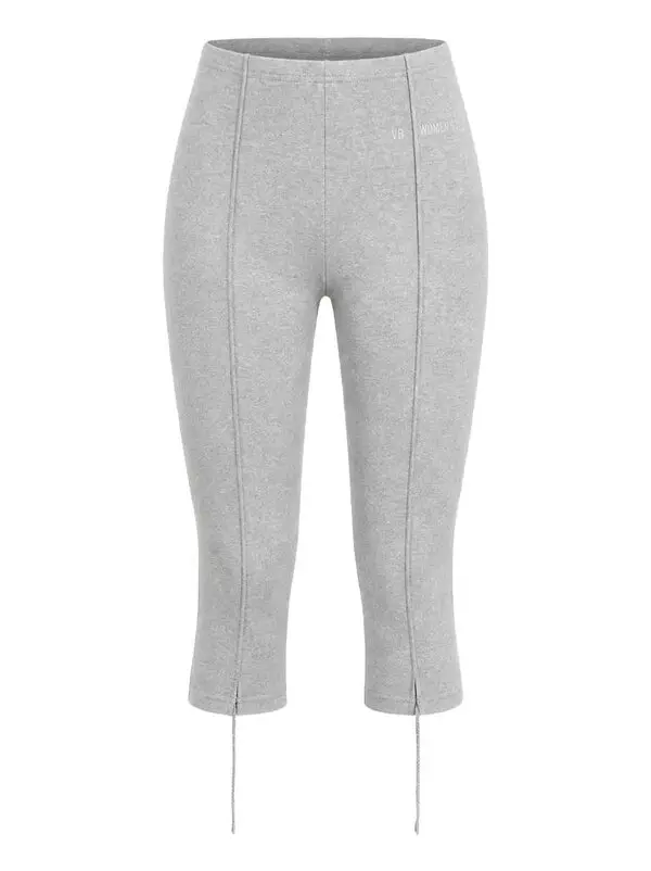 Vetements Cropped Trousers With Drawstring Hem - Grey