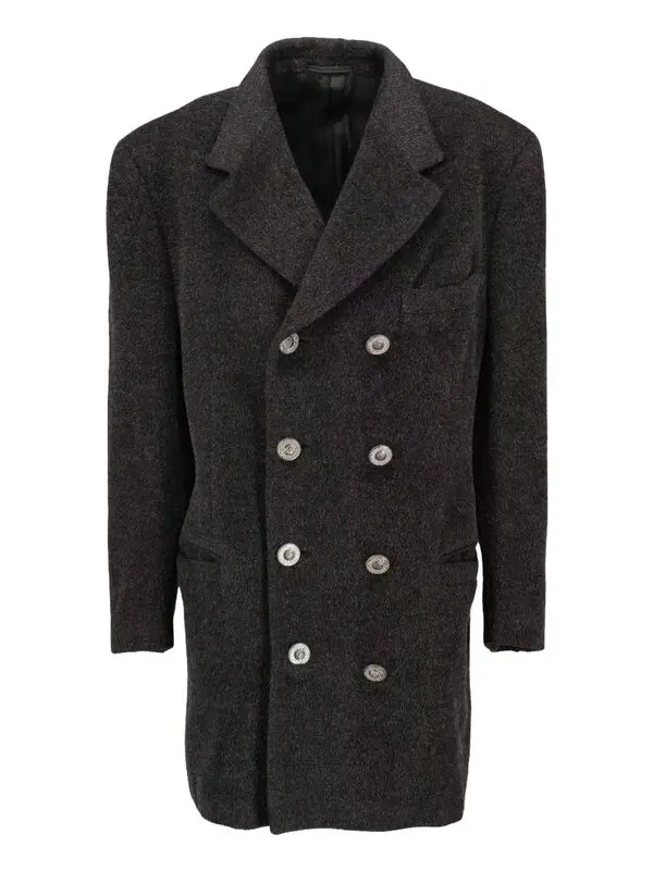Versace Double-breasted Coat - Grey