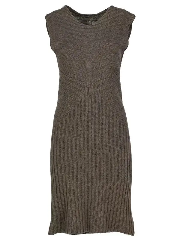 Rick Owens Ribbed-knit Mini Dress - Brown