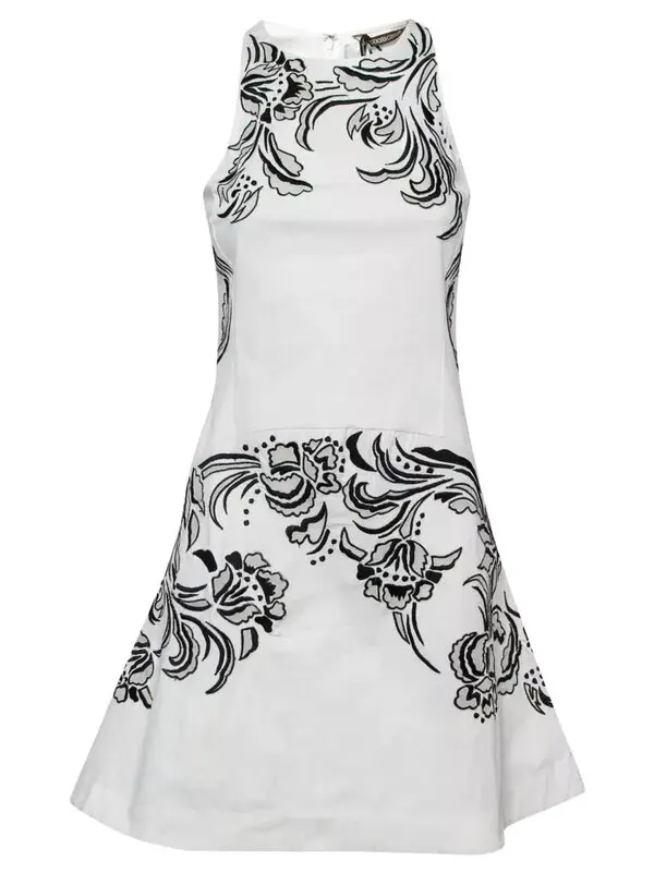 Roberto Cavalli Floral Mini Dress - White