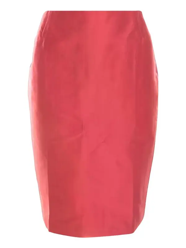 Escada Silk Pencil Skirt - Red
