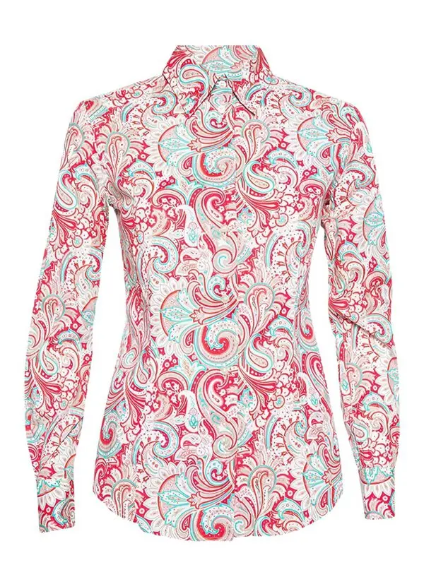 Etro Paisley Print Stretch-cotton Shirt - Red