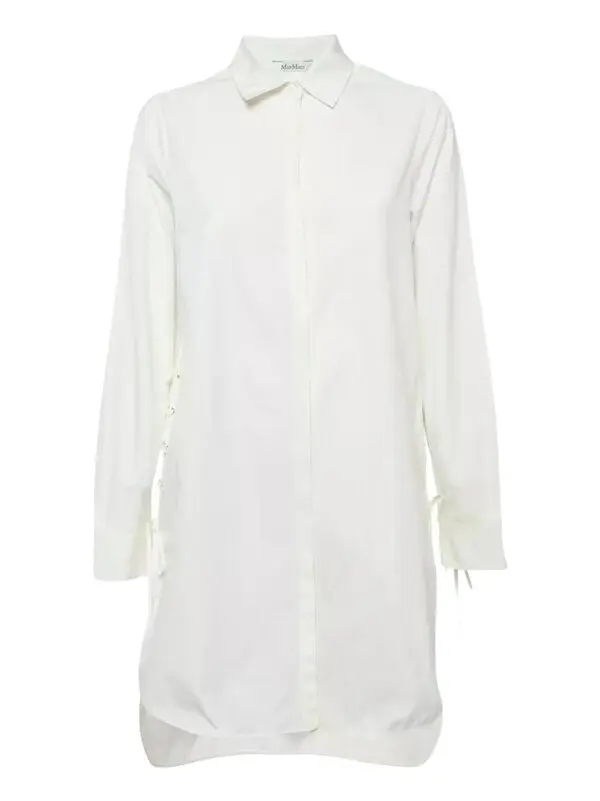 Max Mara Lace-detail Shirt Dress - White
