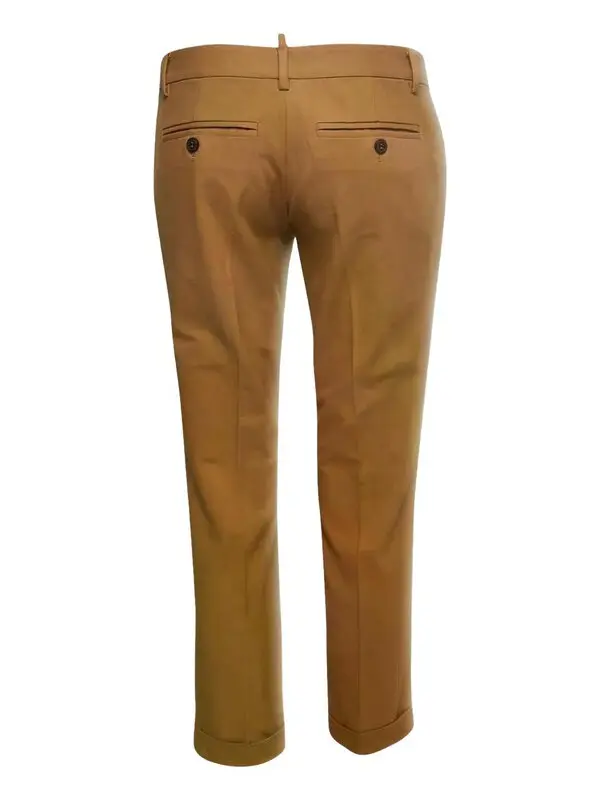 Dsquared2 Tailored Stretch Cotton Trousers - Brown
