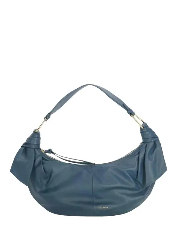 COCCINELLE Furoshiki Knotted Leather Shoulder Bag - Blue