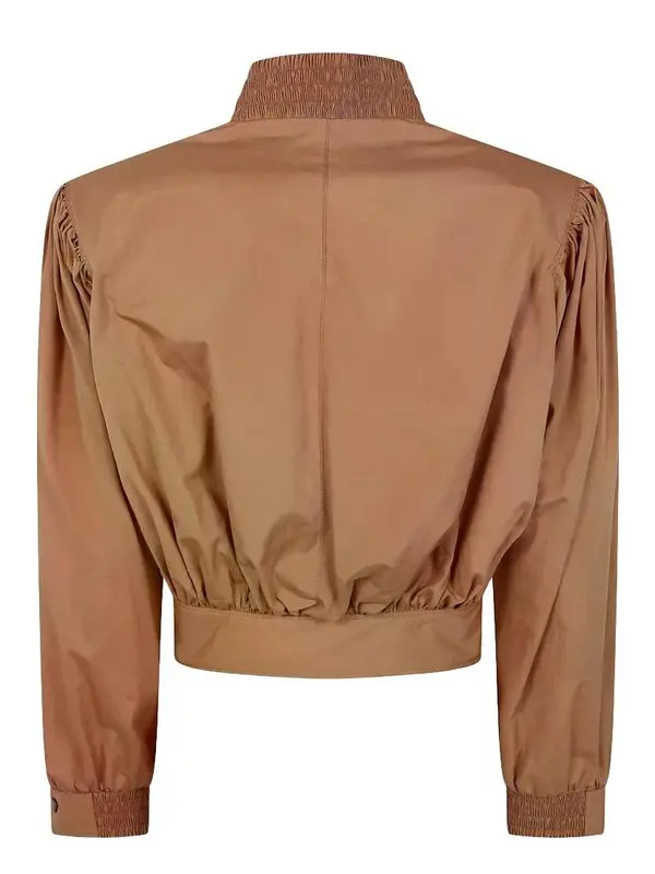 Chloé Belted Puff-sleeve Jacket - Brown