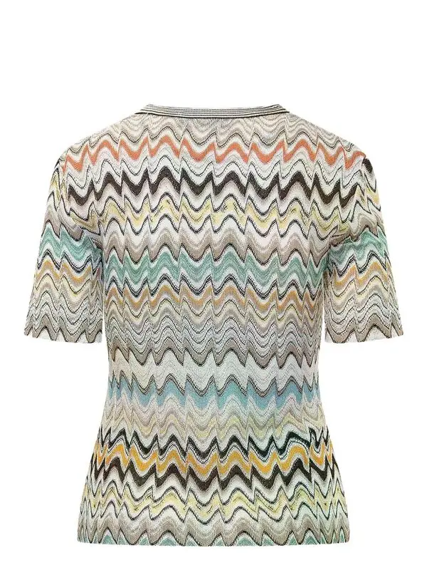 Missoni Zigzag V-neck Knitted Top - Neutrals