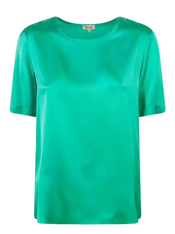 HER SHIRT Satin-finish T-shirt - Green
