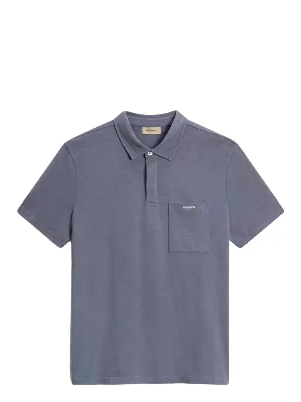 Woolrich Slub-jersey Pocket Polo Shirt - Blue