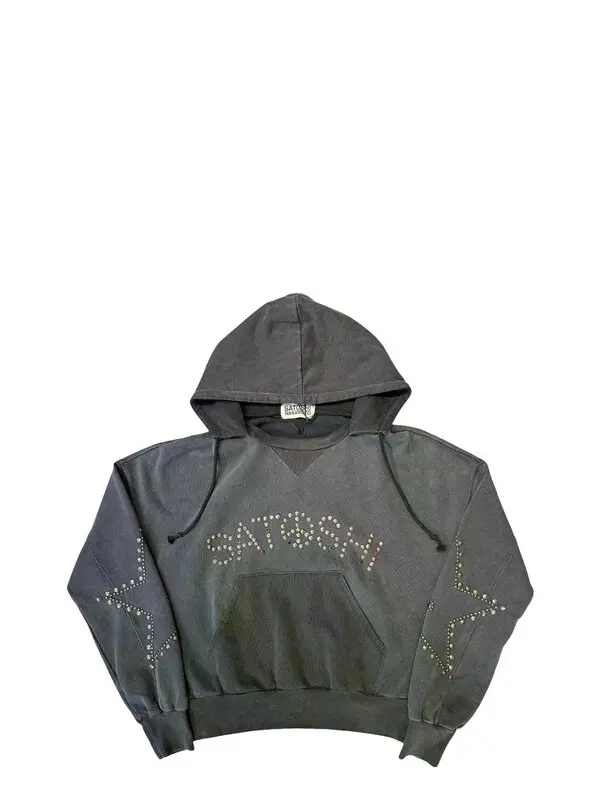 SATOSHI NAKAMOTO Star-studded Hoodie - Grey