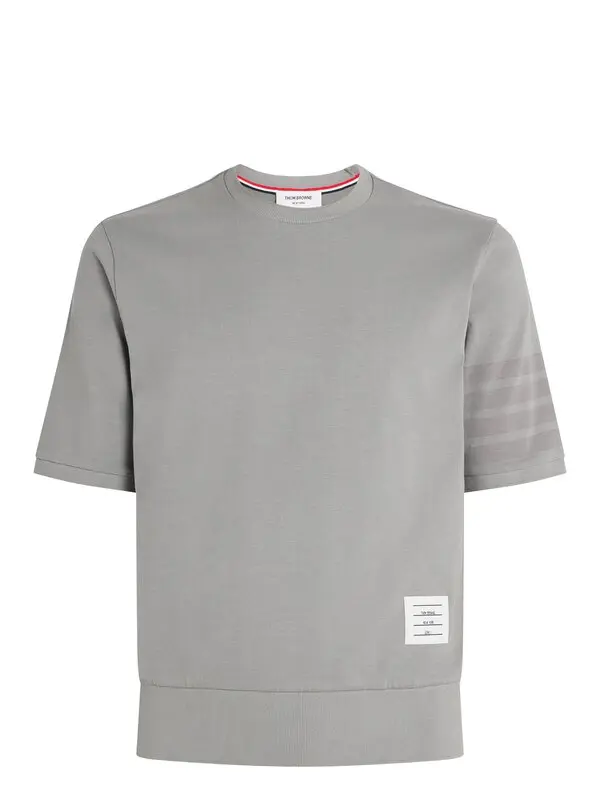 Thom Browne Cotton 4-bar T-shirt - Grey