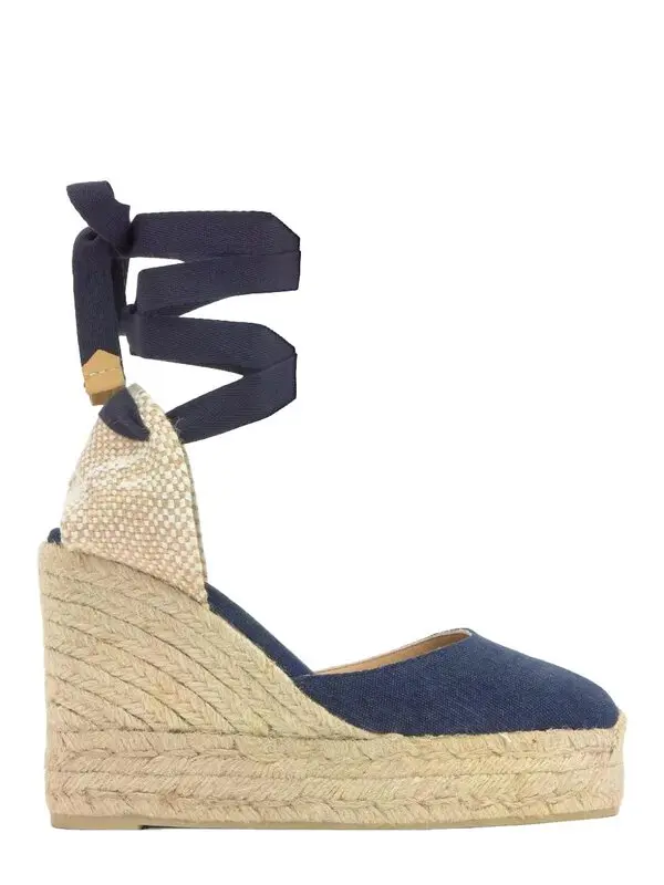 CastaÑer Carina Wedge Espadrilles With Ankle Tie - Blue
