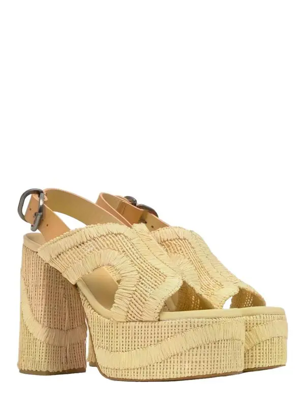CastaÑer Francina Woven Platform Sandals - Neutrals