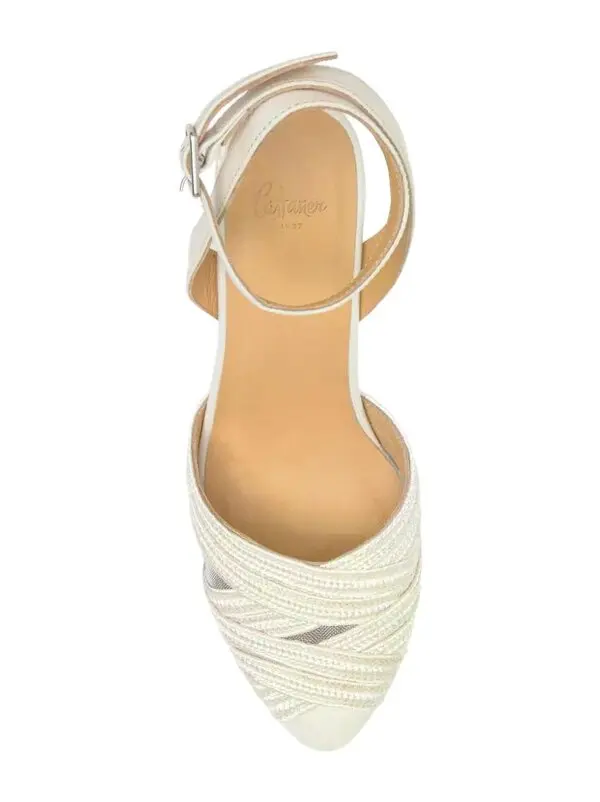CastaÑer Geometric Wedge Espadrilles - Neutrals