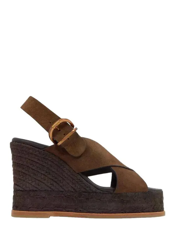 CastaÑer Suede Wedge Espadrilles - Brown