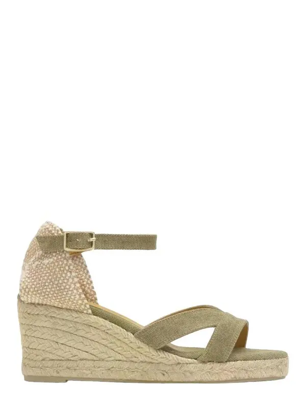 CastaÑer Bruna Wedge Espadrilles - Green